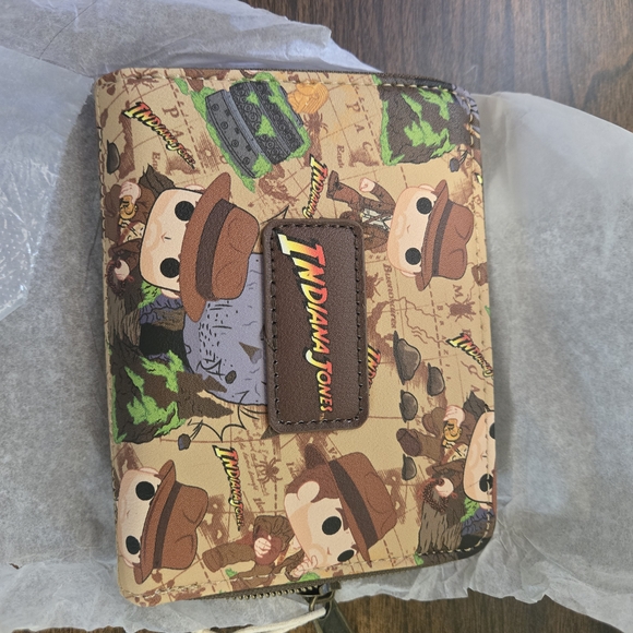 Funko | Bags | Funko Indiana Jones Themed Wallet Brown And Green | Poshmark